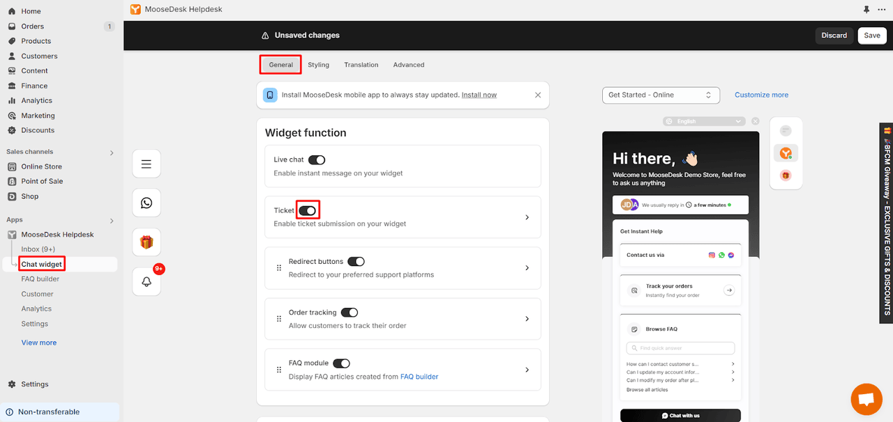 How to set up data collection in MooseDesk widget? - MooseDesk