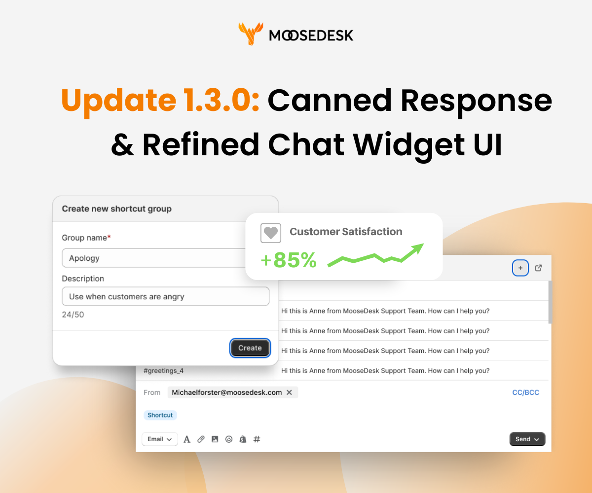 MooseDesk 1.3.0 Update: Canned Response & Refined Chat Widget UI ...